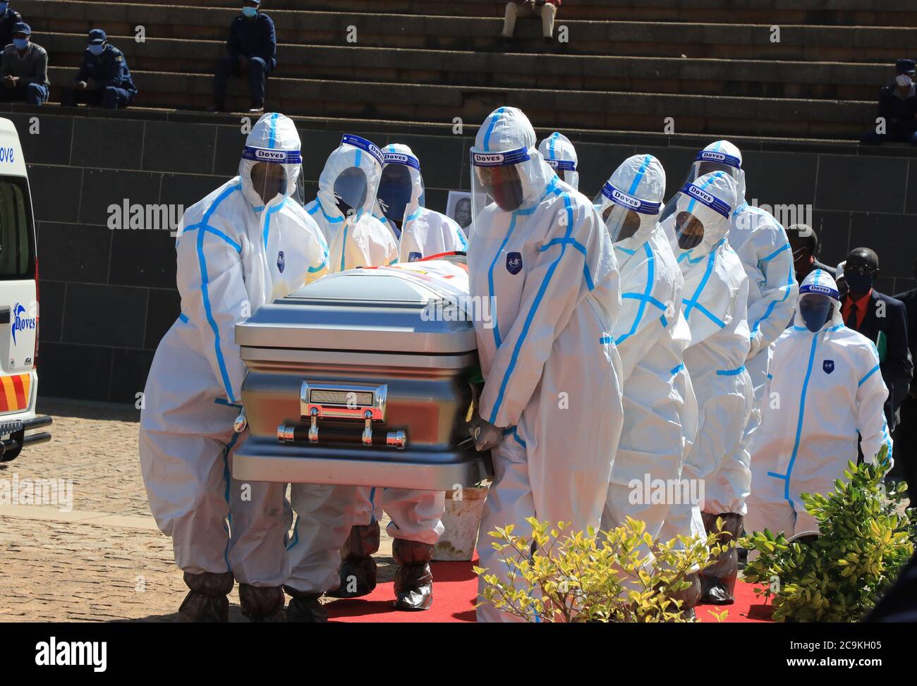 Harare, Zimbabwe. 31st July, 2020. The casket of late Zimbabwean ...