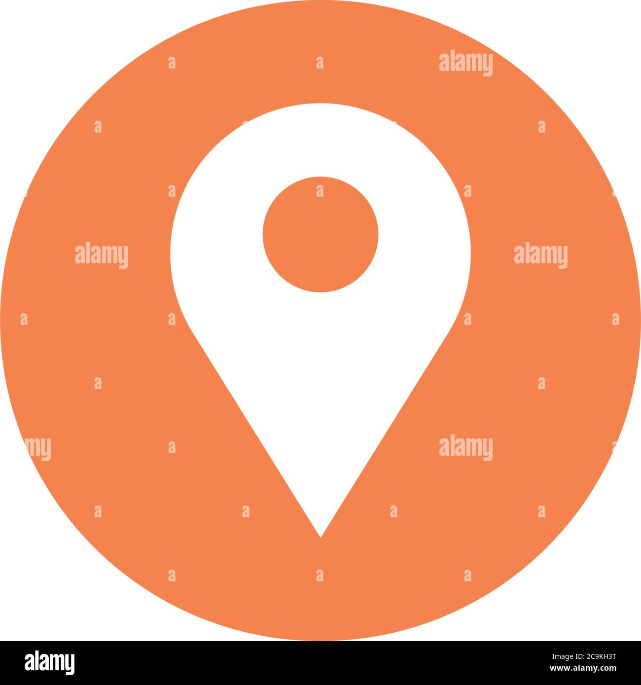 gps location button icon, on white background Stock Vector Image & Art ...