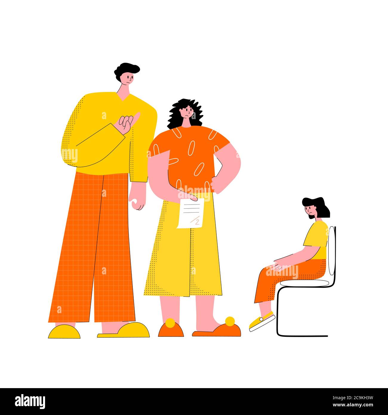 Disappointed parents Stock Vector Images - Alamy