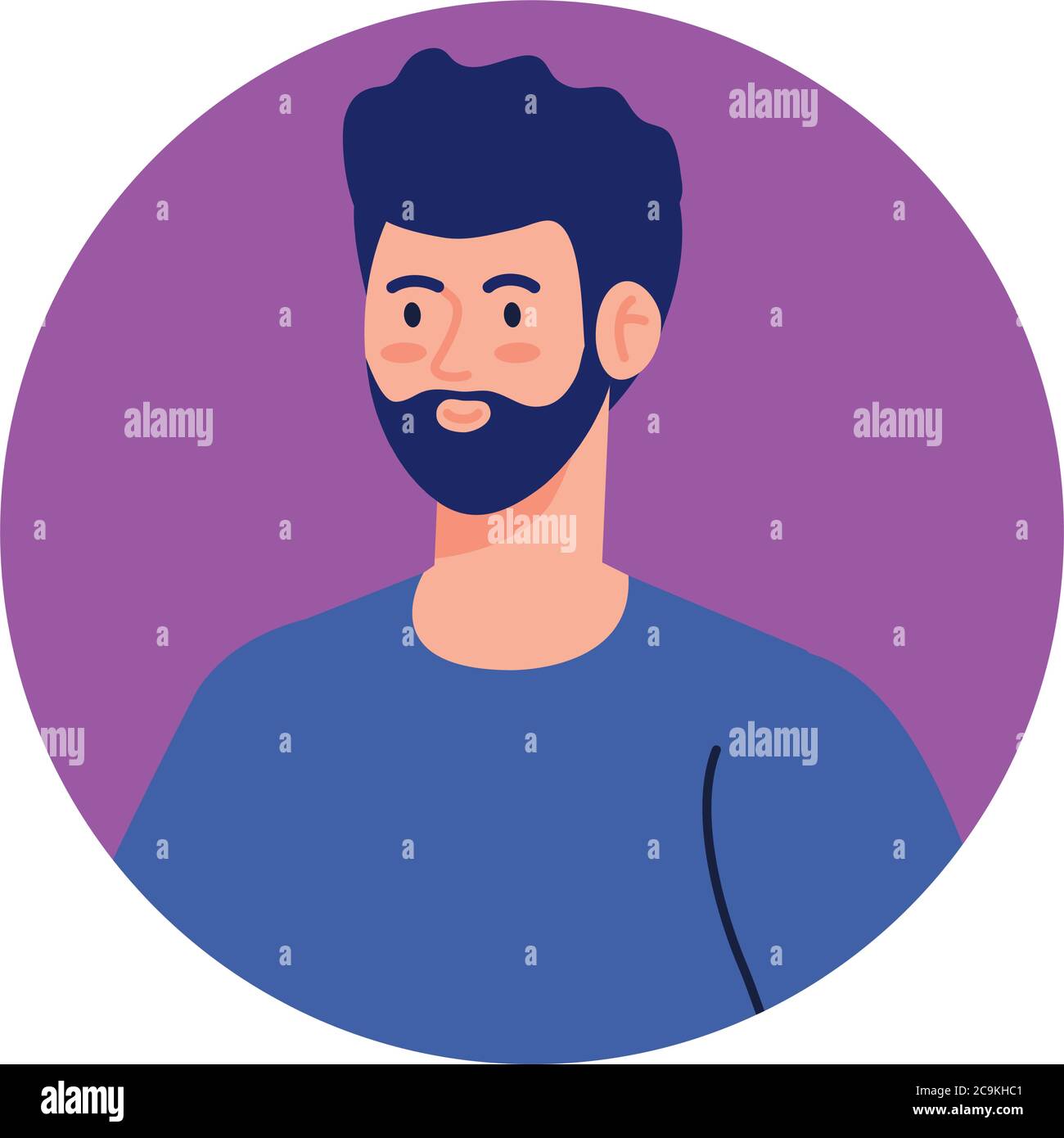 Circular beard Stock Vector Images - Alamy