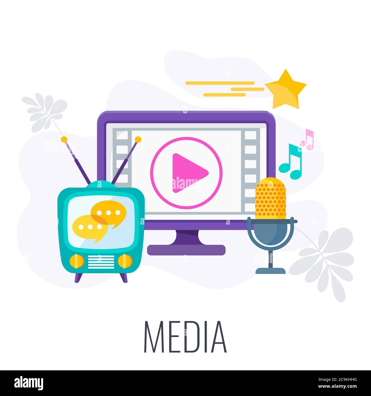 Media icons. Communication and transfer of information Stock Vector ...