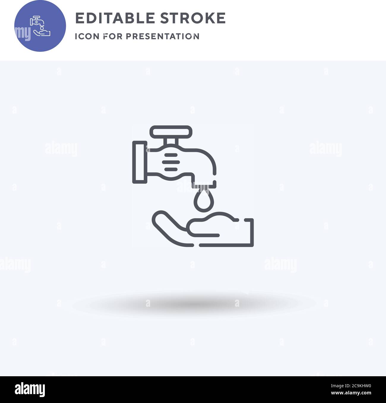 Wudhu icon vector, filled flat sign, solid pictogram isolated on white ...