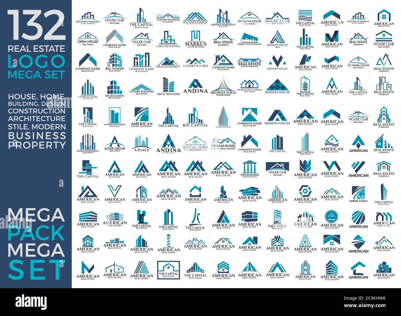 Mega Set and Big Group, Real Estate, Building and Construction Logo ...