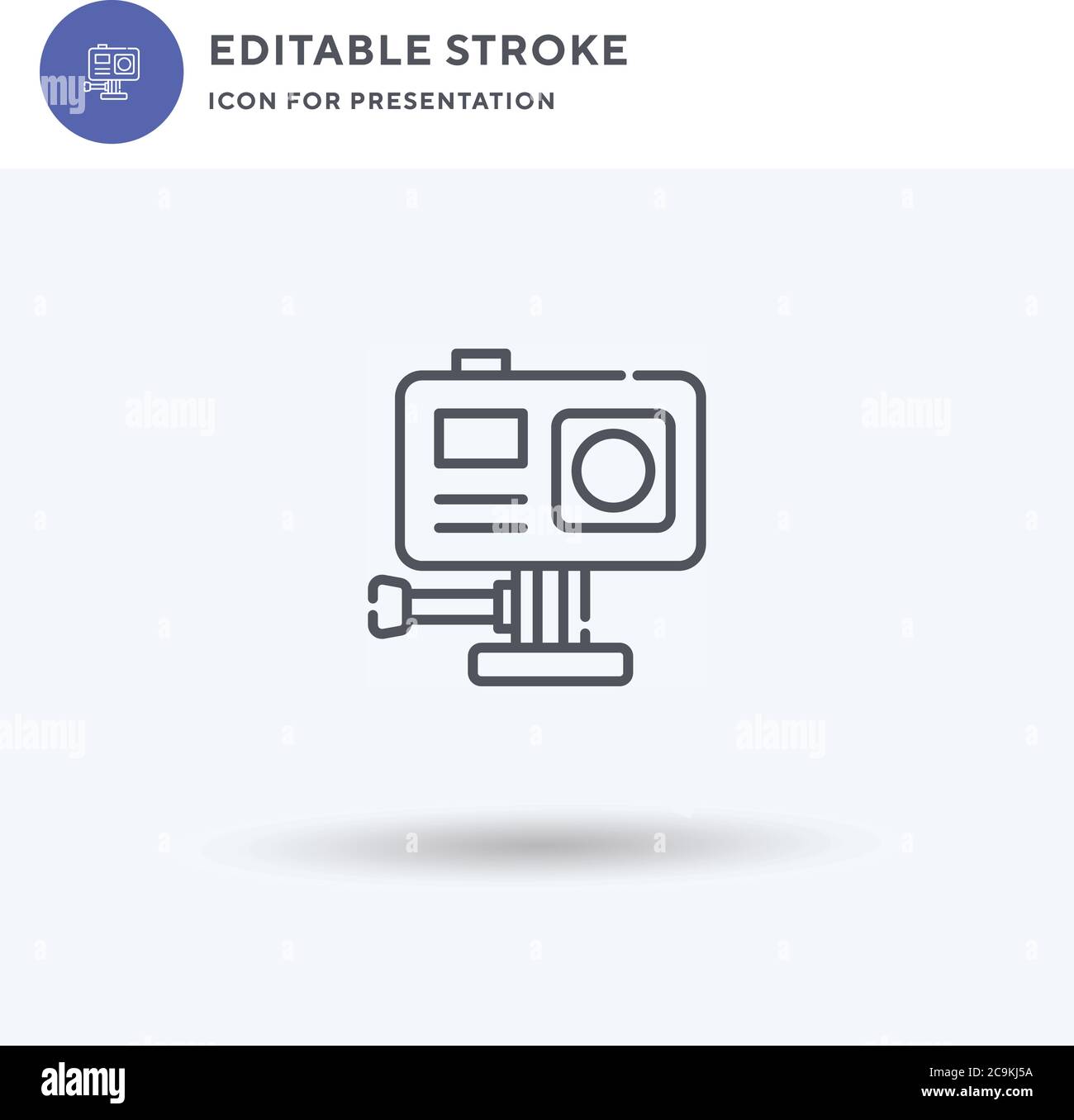 Gopro icon vector, filled flat sign, solid pictogram isolated on white ...