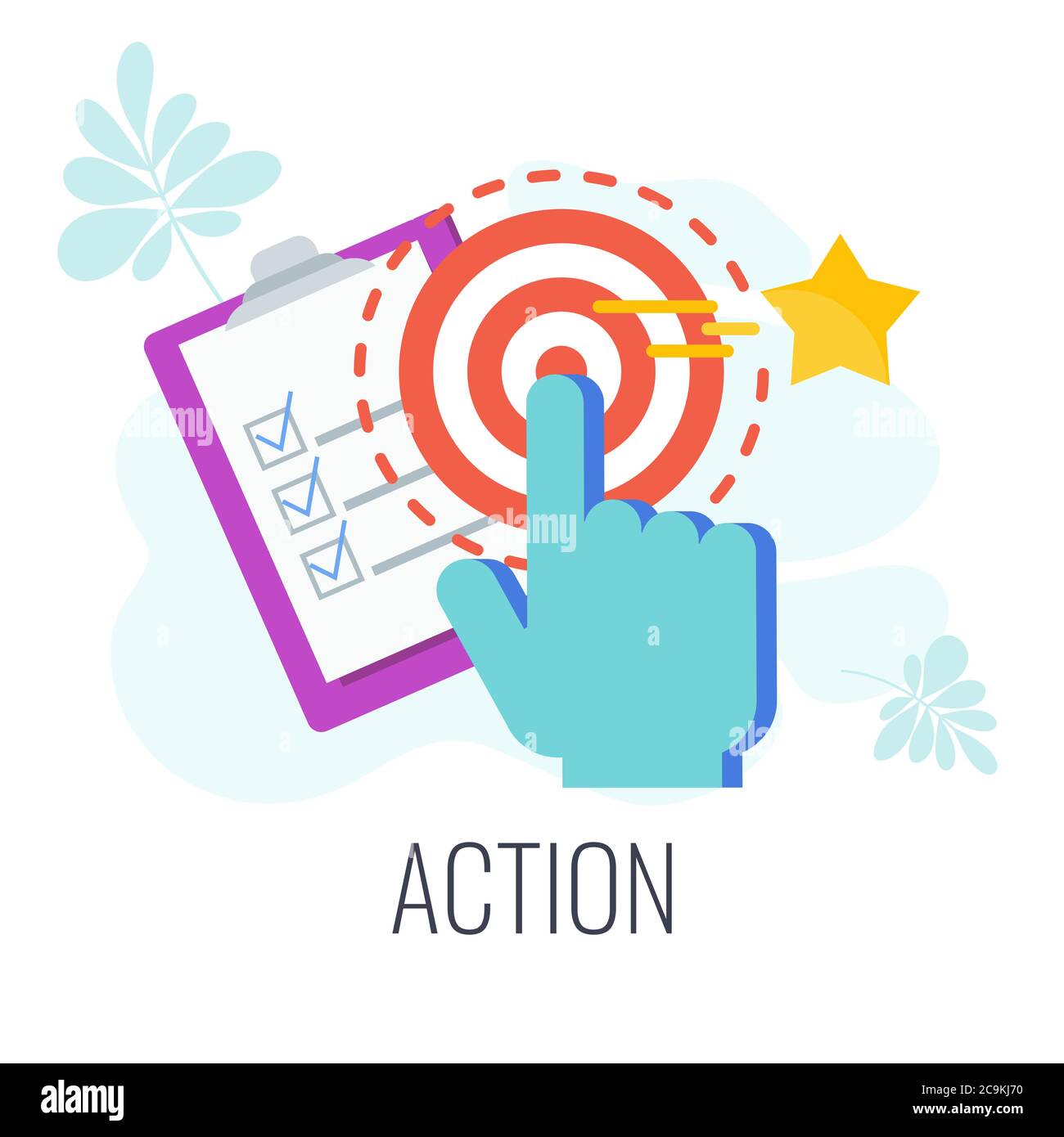 Action Icon. Call to action, CTA. Flat vector illustration Stock Vector ...