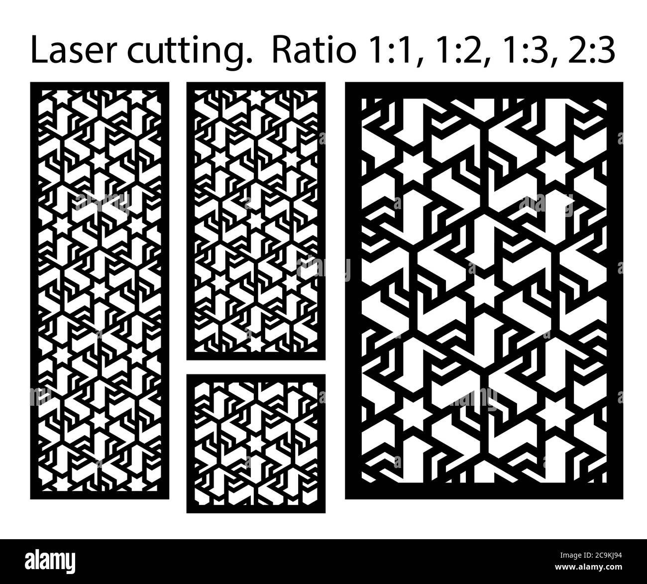 Shade screen, privacy fence template. Laser cut vector panel, screen ...