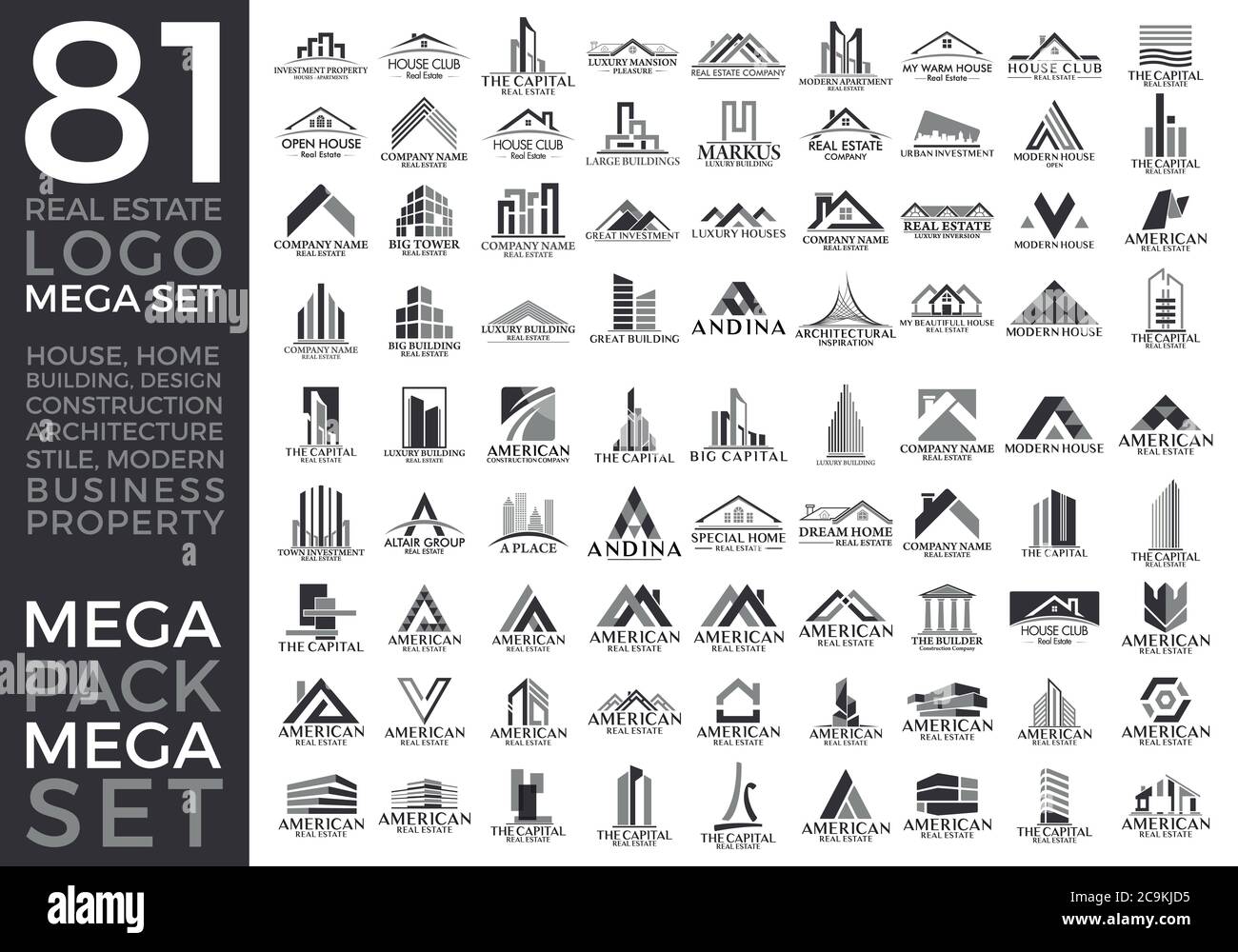 Mega Set and Big Group, Real Estate, Building and Construction Logo ...