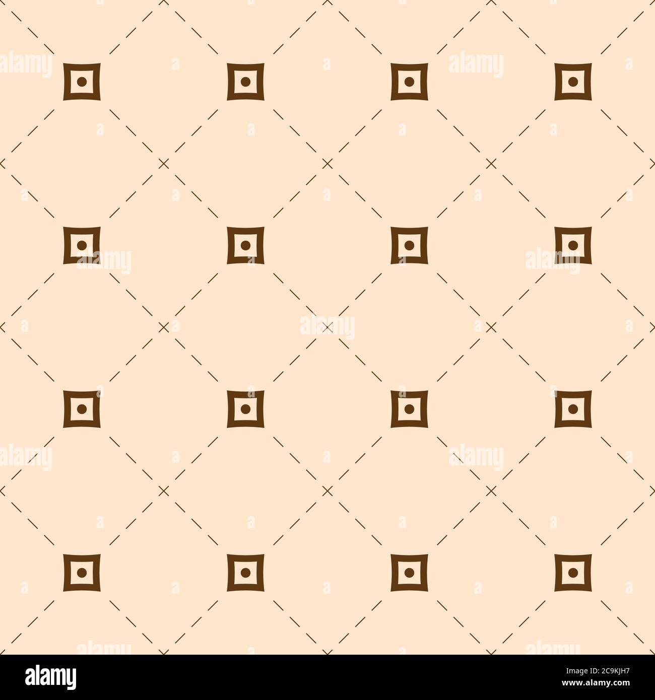 Seamless geometric pattern. Repeating geometric shapes, cross, circle, rhombus, diagonal dotted ...