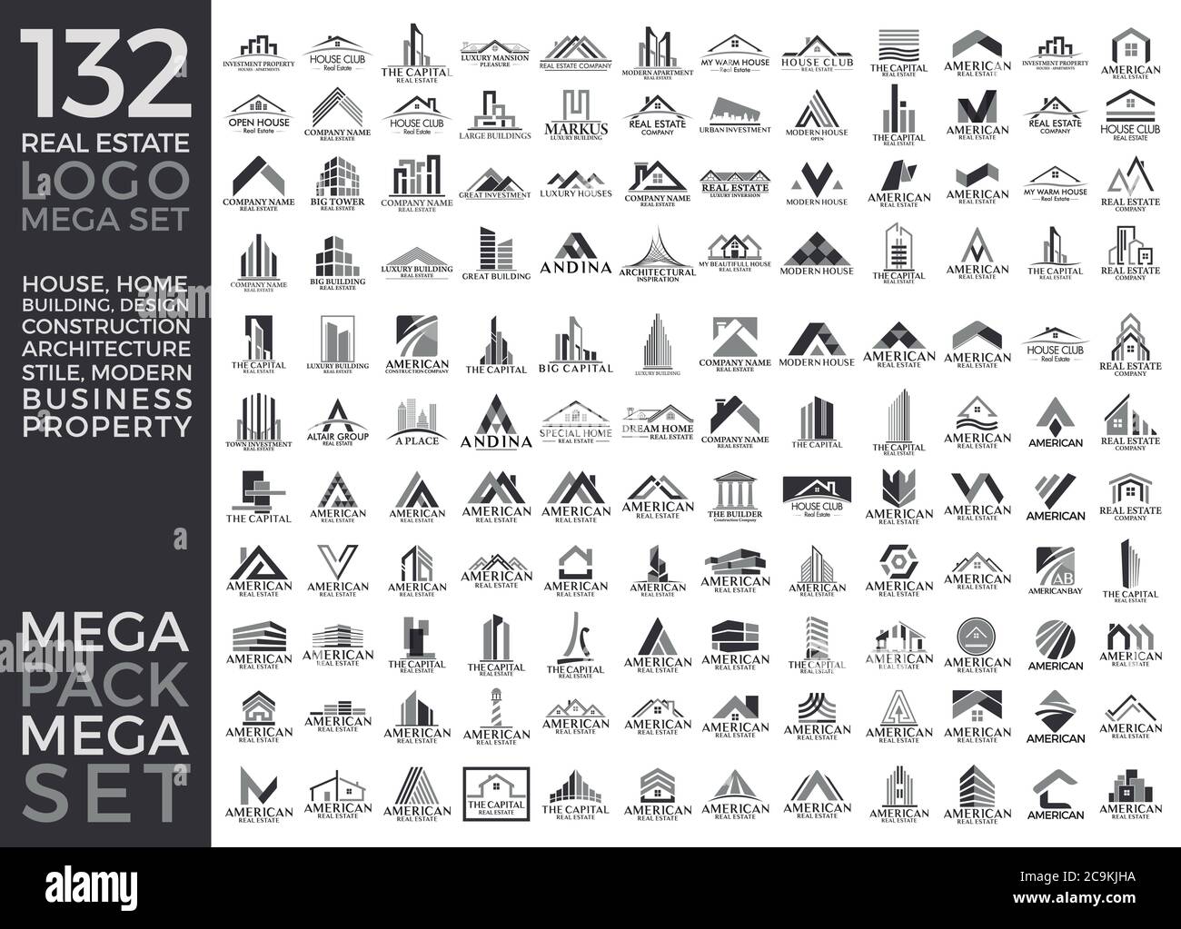 Mega Set and Big Group, Real Estate, Building and Construction Logo ...