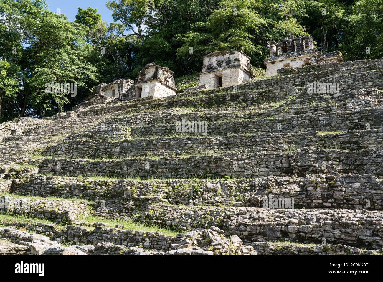 Maya temple on top of pyramid hi-res stock photography and images - Alamy