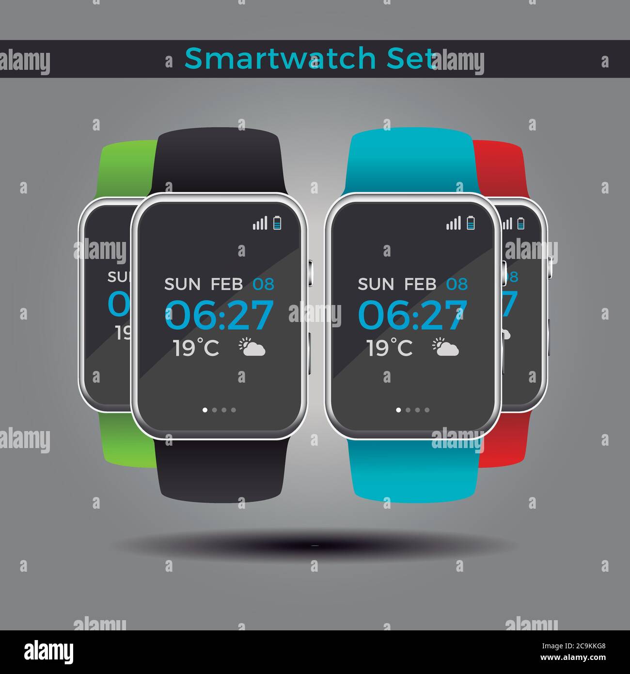 Smartwatch vector hi-res stock photography and images - Alamy