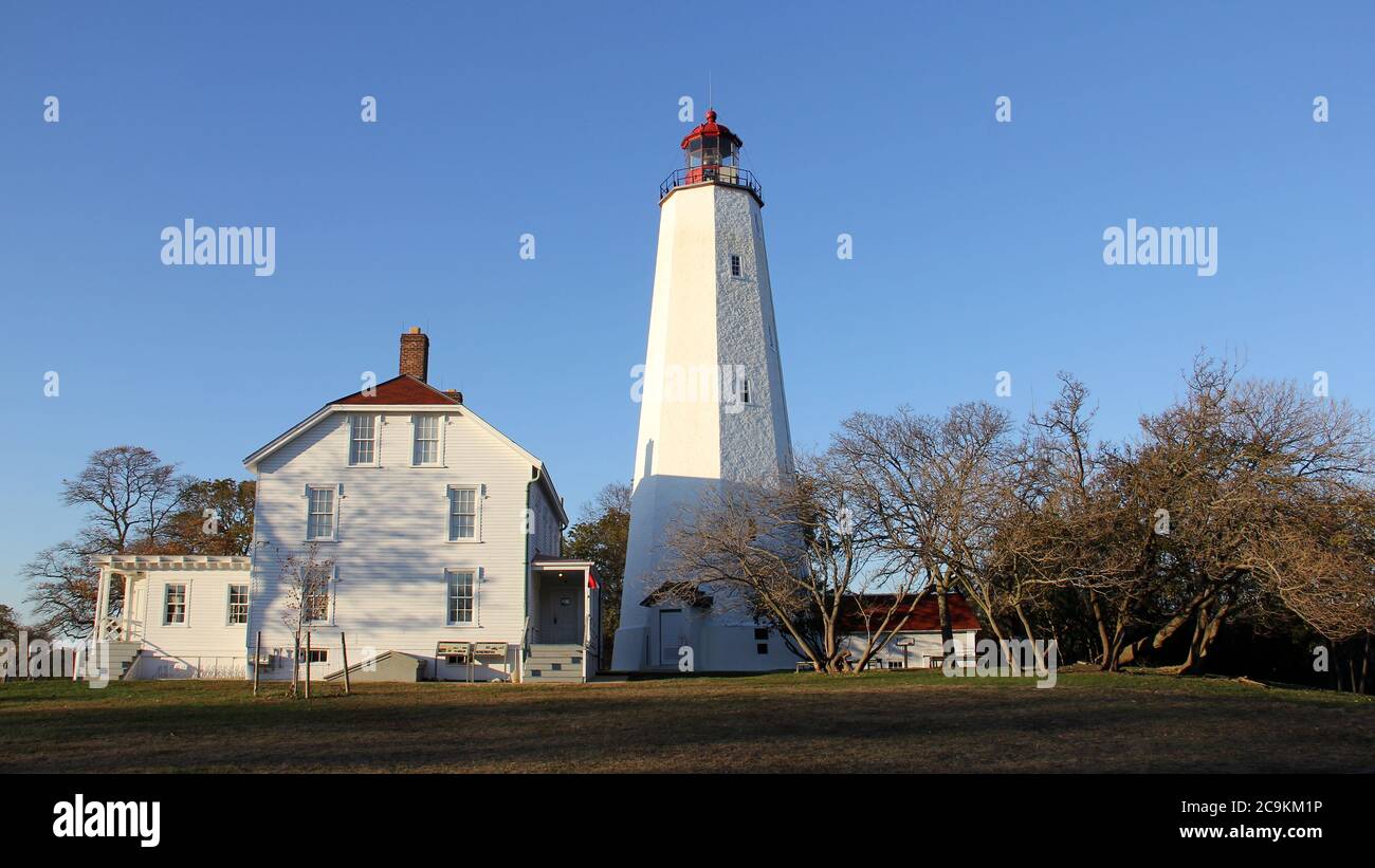 Sandy Hook Lighthouse, the oldest working lighthouse in the United ...