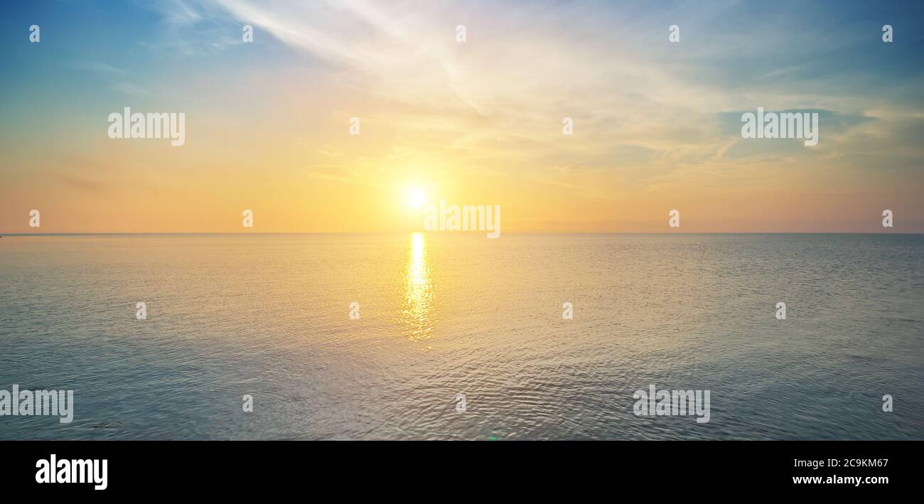 Sky background and water reflection. Element of design Stock Photo - Alamy