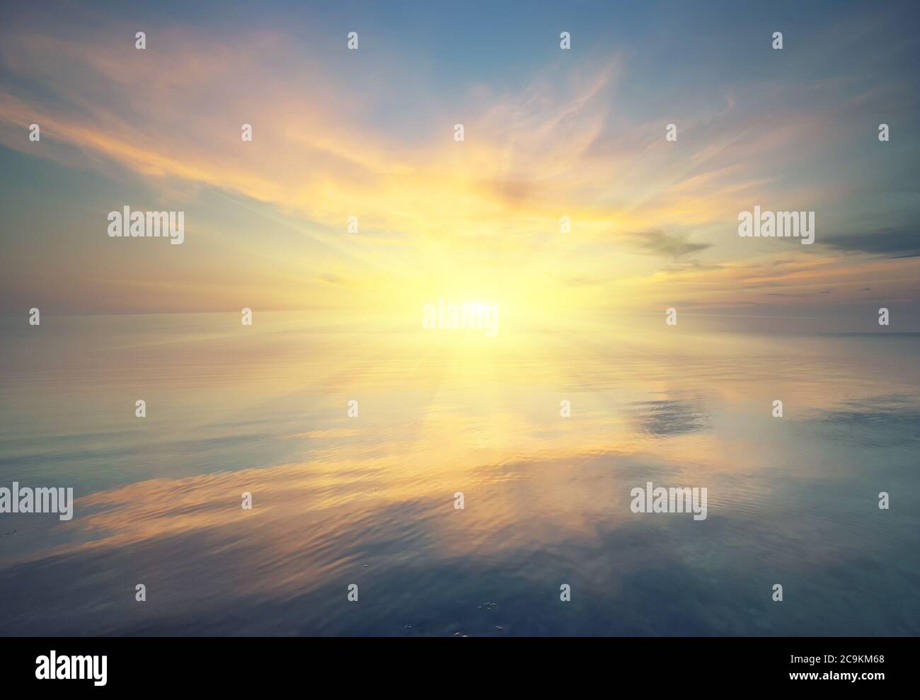 Sky background and water reflection. Element of design Stock Photo - Alamy