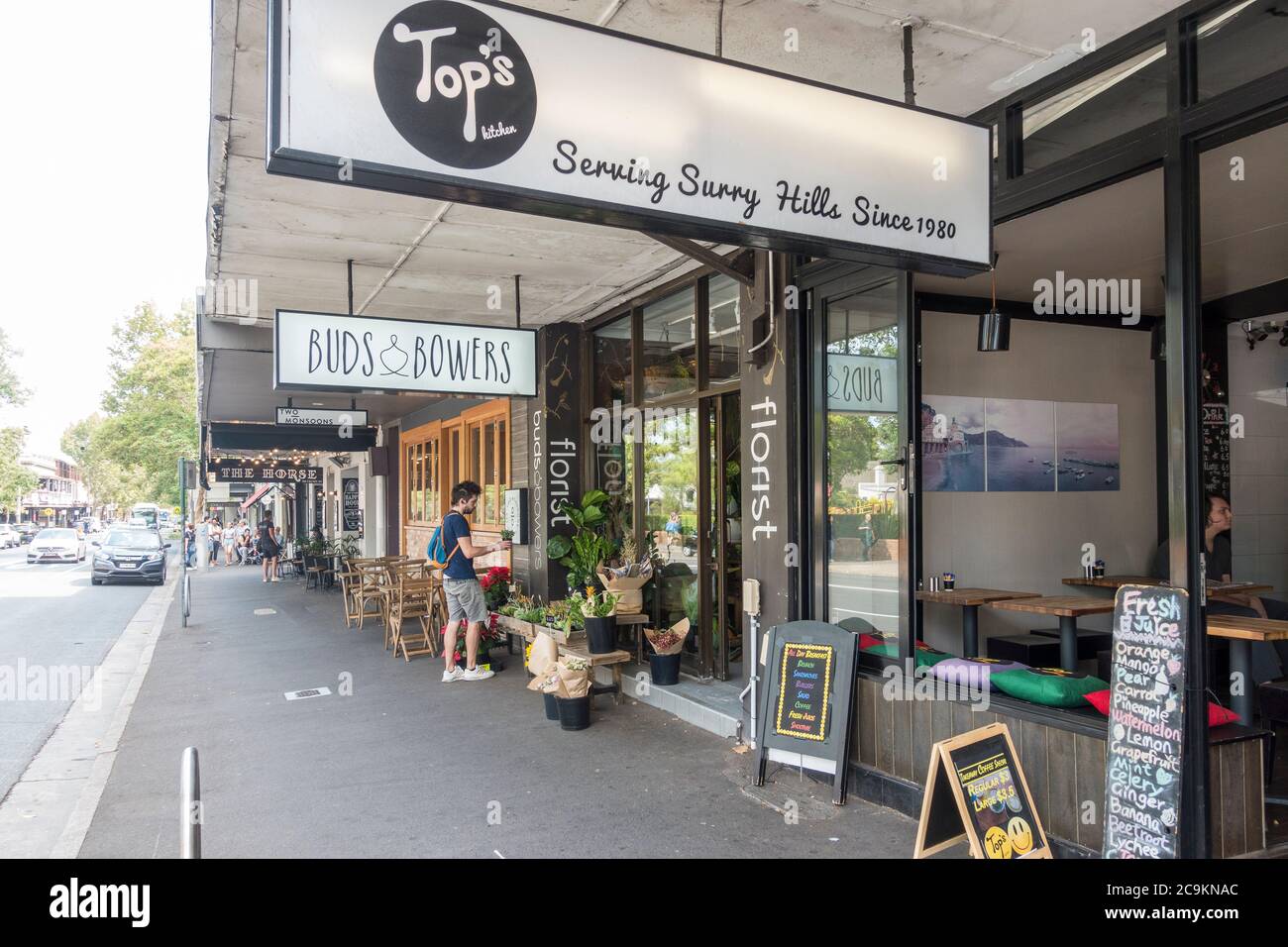 Streetscape, Crown Street, Surry Hills, Sydney, Australia Stock Photo ...