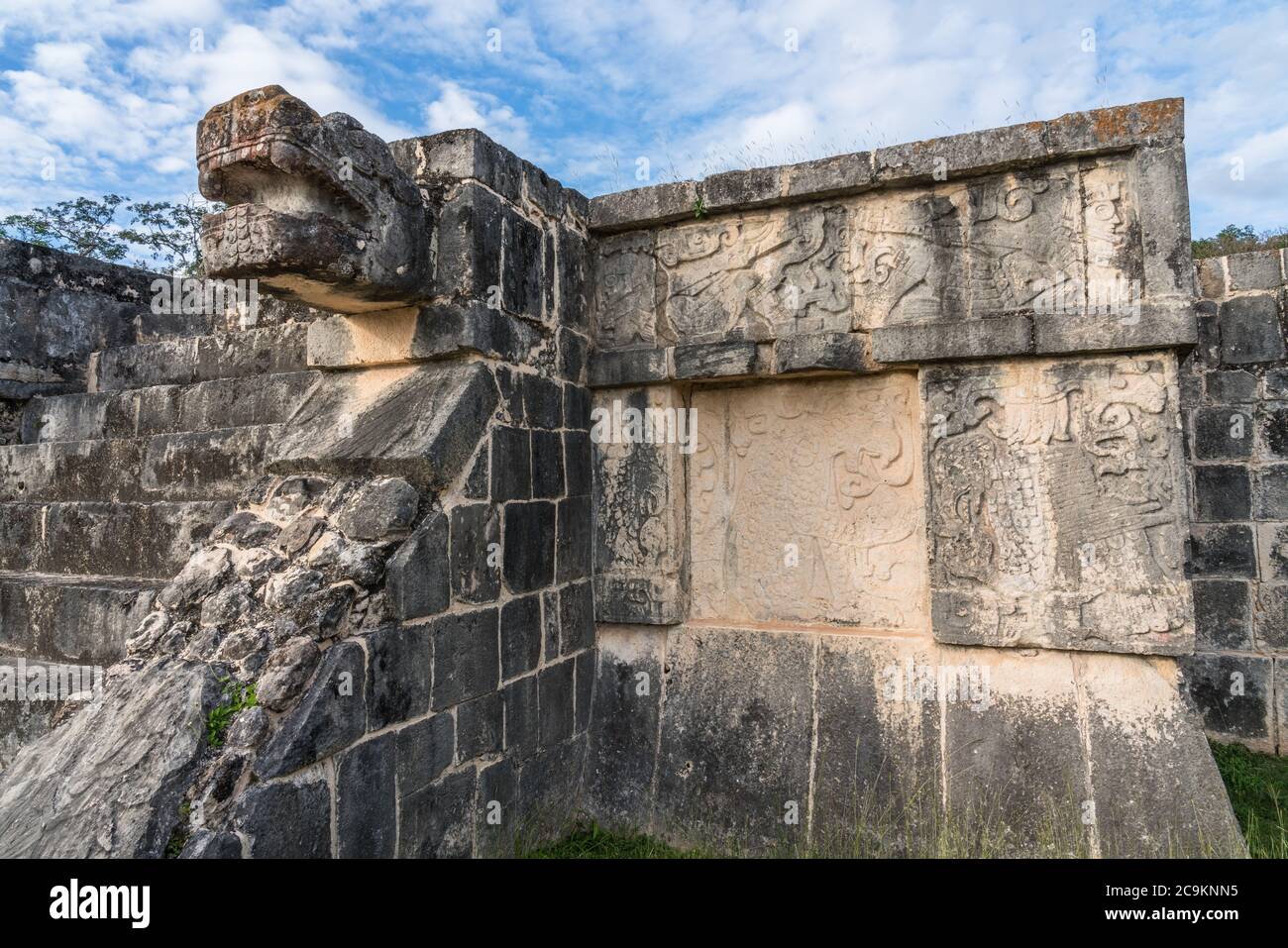 The Platform of the Eagles and Jaguars, built in Maya-Toltec style, in ...