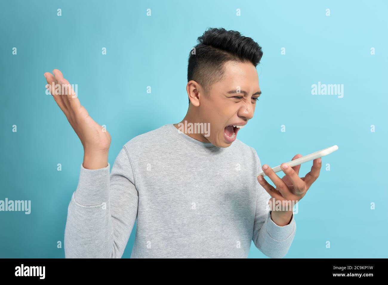 You will have problems man! Angry confused aggressive in bad mood guy ...