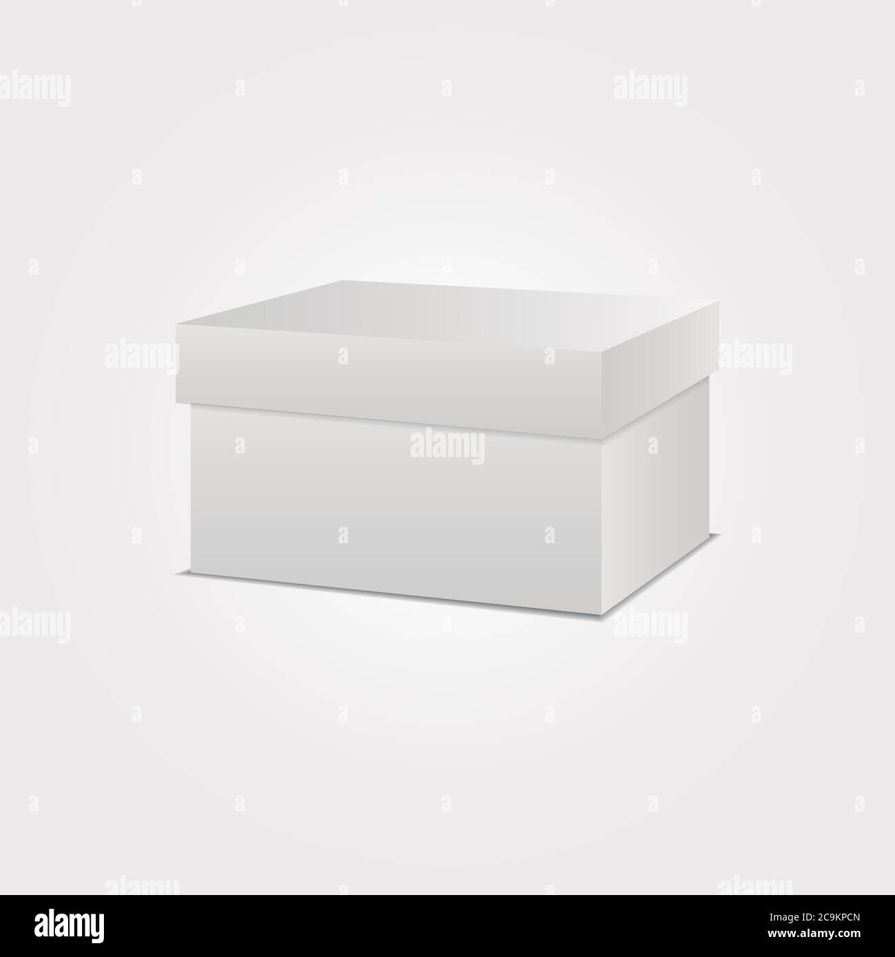 White Box 3D Illustration 3D Isolated on White Background Stock Vector ...