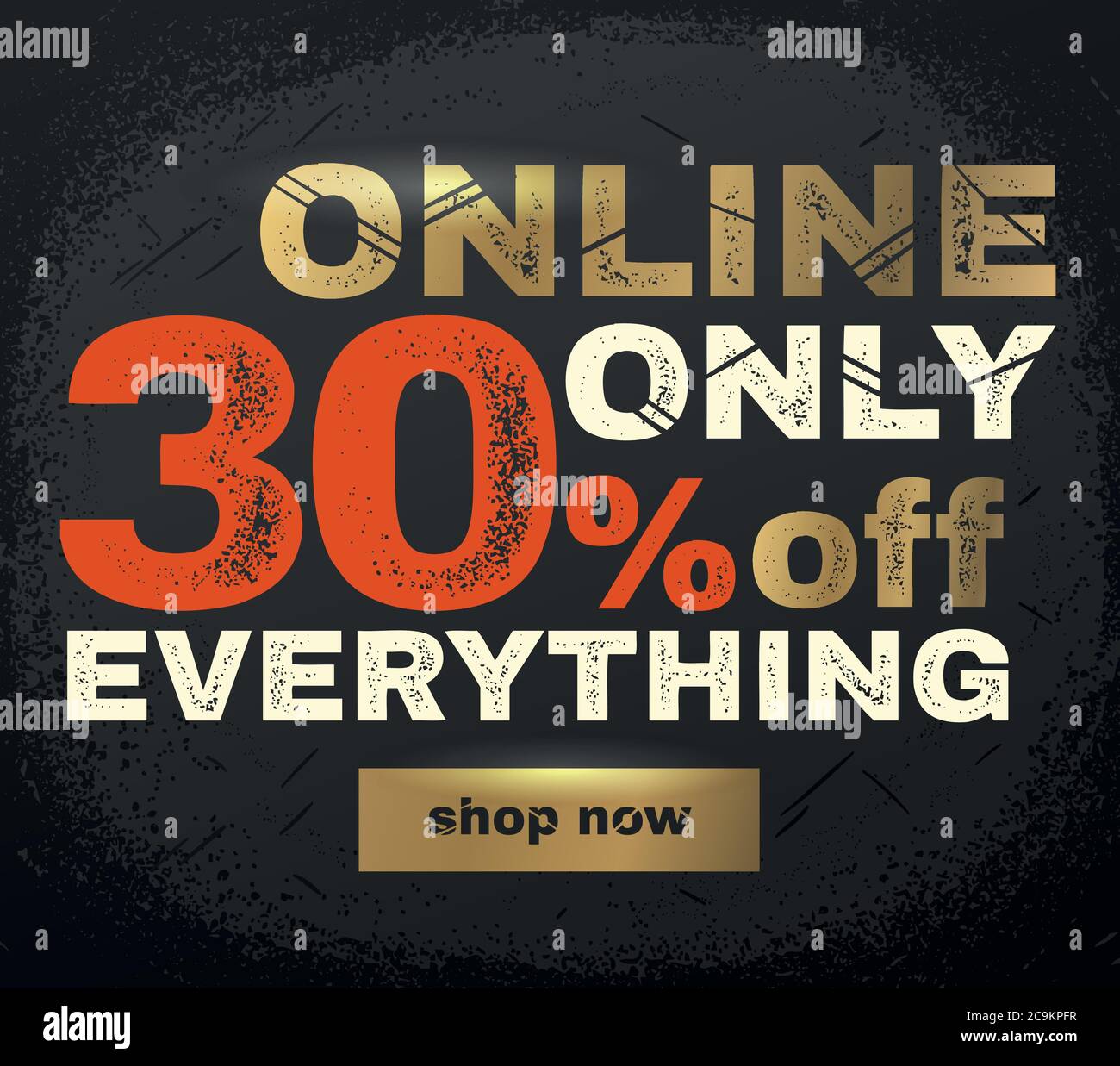 Online only sale banner. Sale and discounts. Vector illustration Stock ...