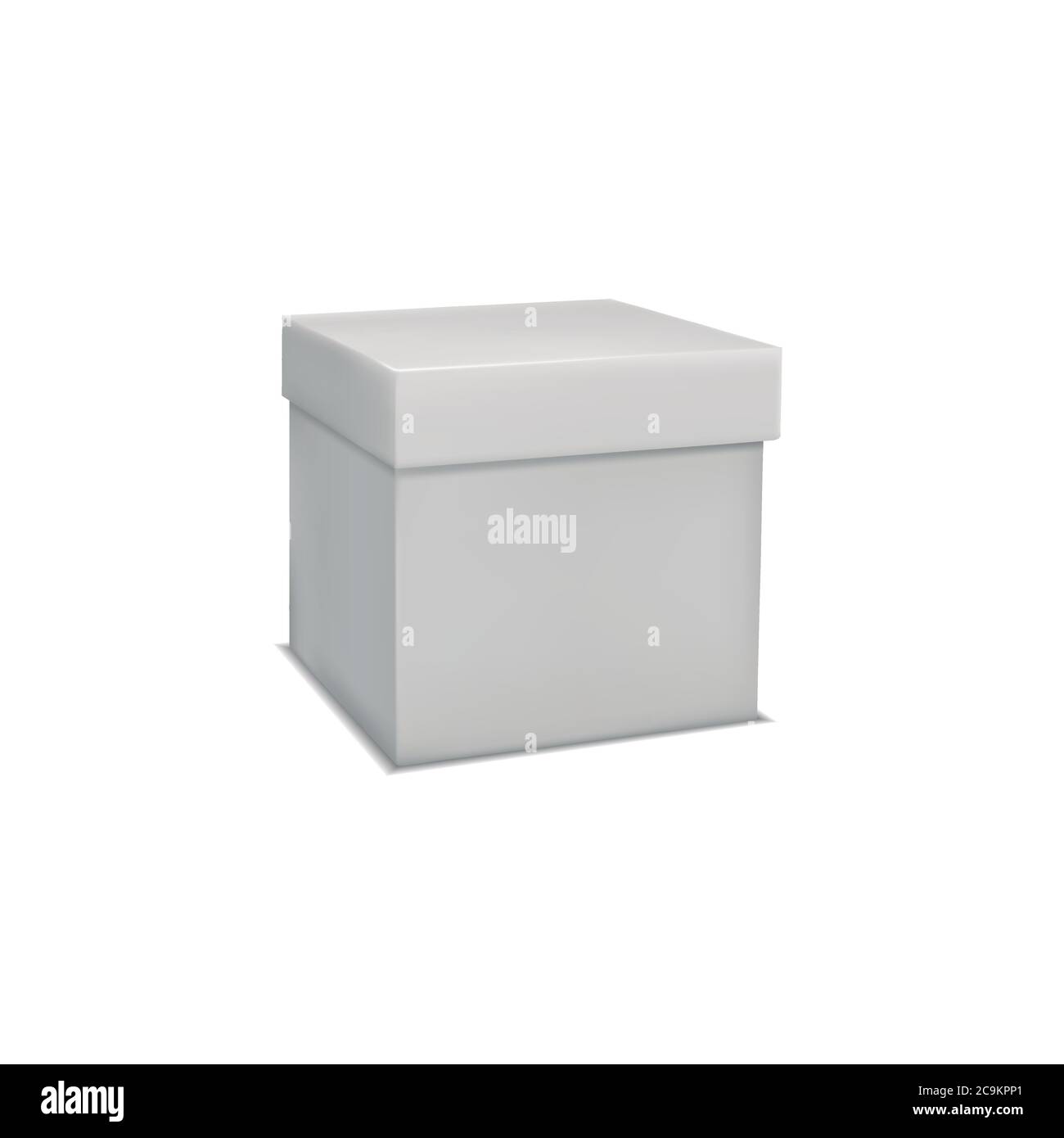 White Box 3D Illustration 3D Isolated on White Background Stock Vector ...