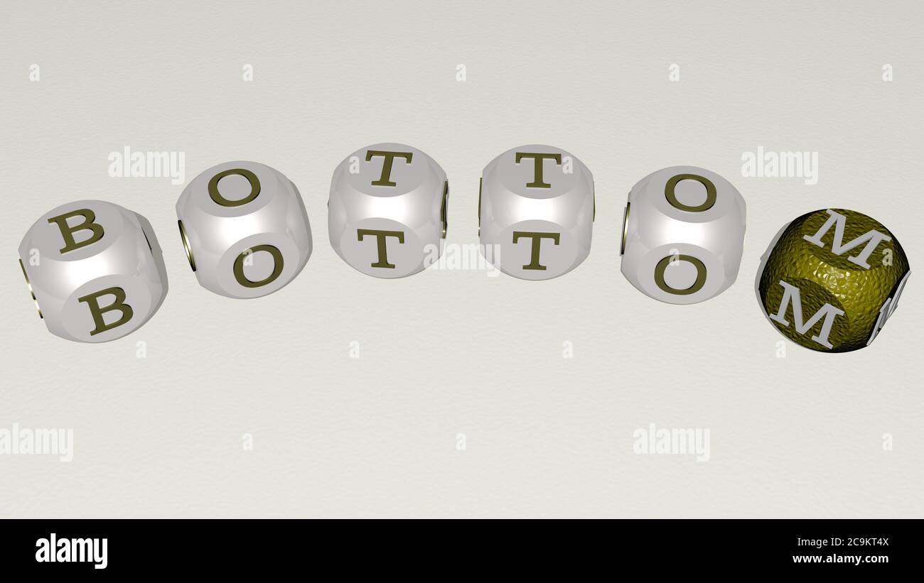 combination of bottom built by cubic letters from the top perspective ...