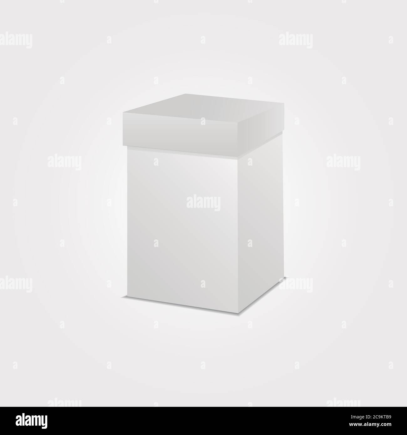 White Box 3D Illustration 3D Isolated on White Background Stock Vector ...