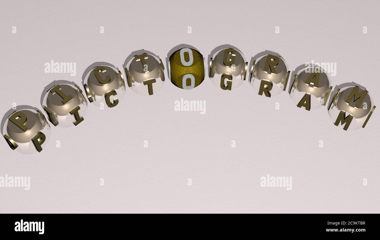 PICTOGRAM combined by dice letters and color crossing for the related ...