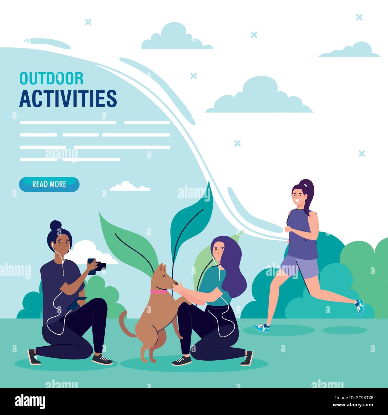 Open air activities Stock Vector Images - Alamy