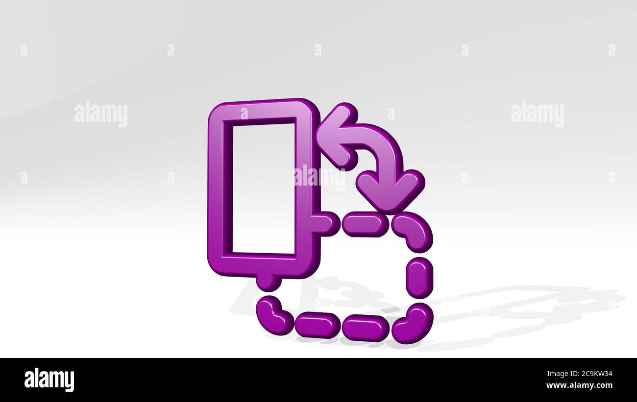 rotate horizontal stand with shadow. 3D illustration of metallic ...