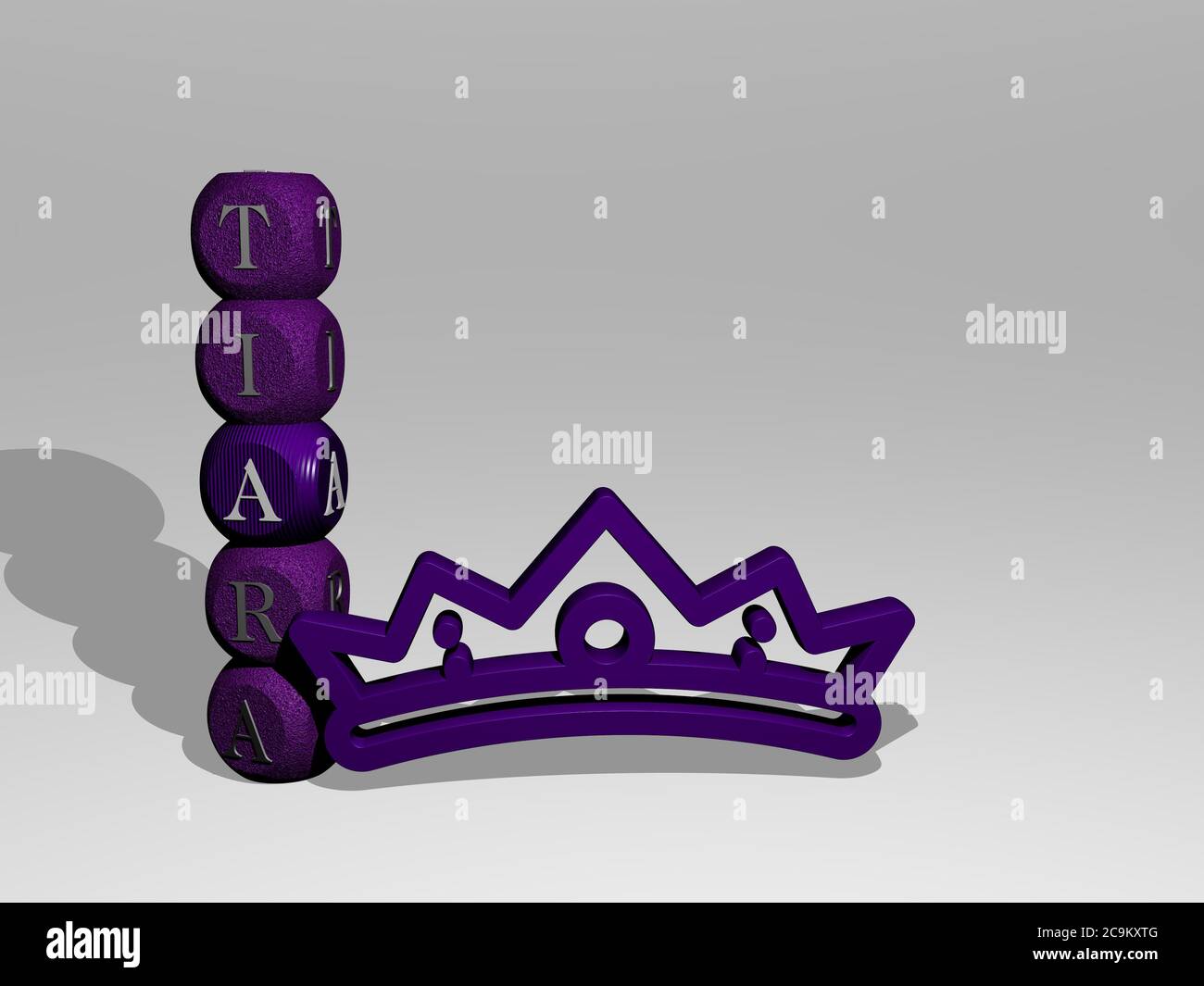 3D graphical image of TIARA vertically along with text built around the ...