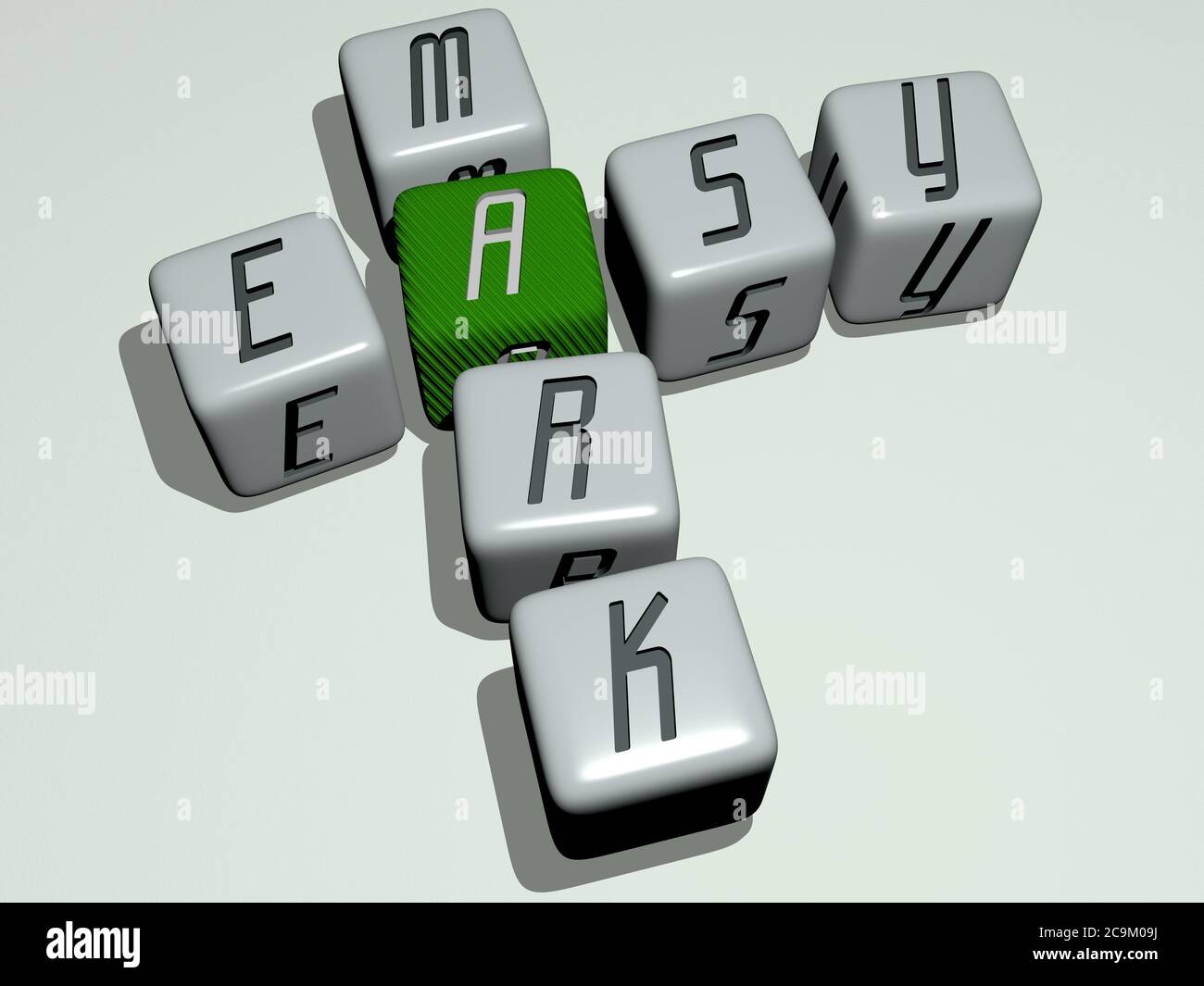 combination of easy mark built by cubic letters from the top ...