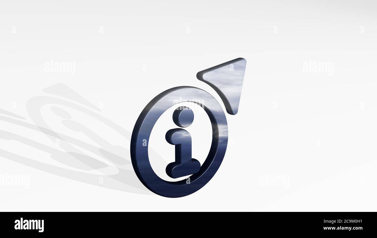 CURSOR INFORMATION ALTERNATE made by 3D illustration of a shiny ...