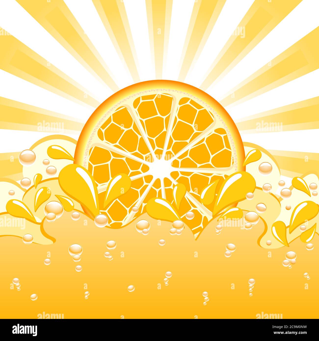 vector illustration of an orange splash Stock Vector Image & Art - Alamy