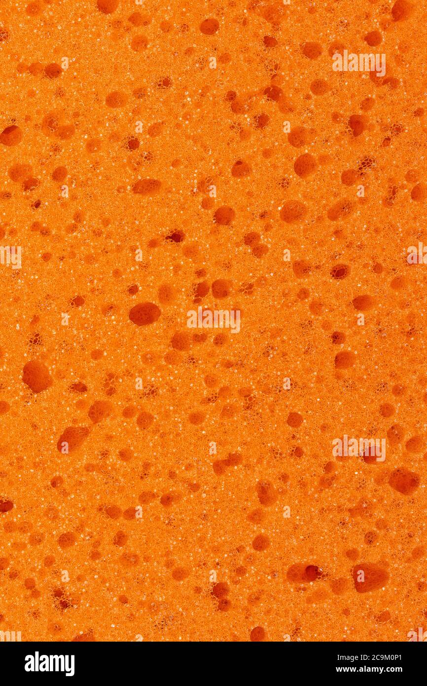 Surface of an orange sponge Stock Photo - Alamy