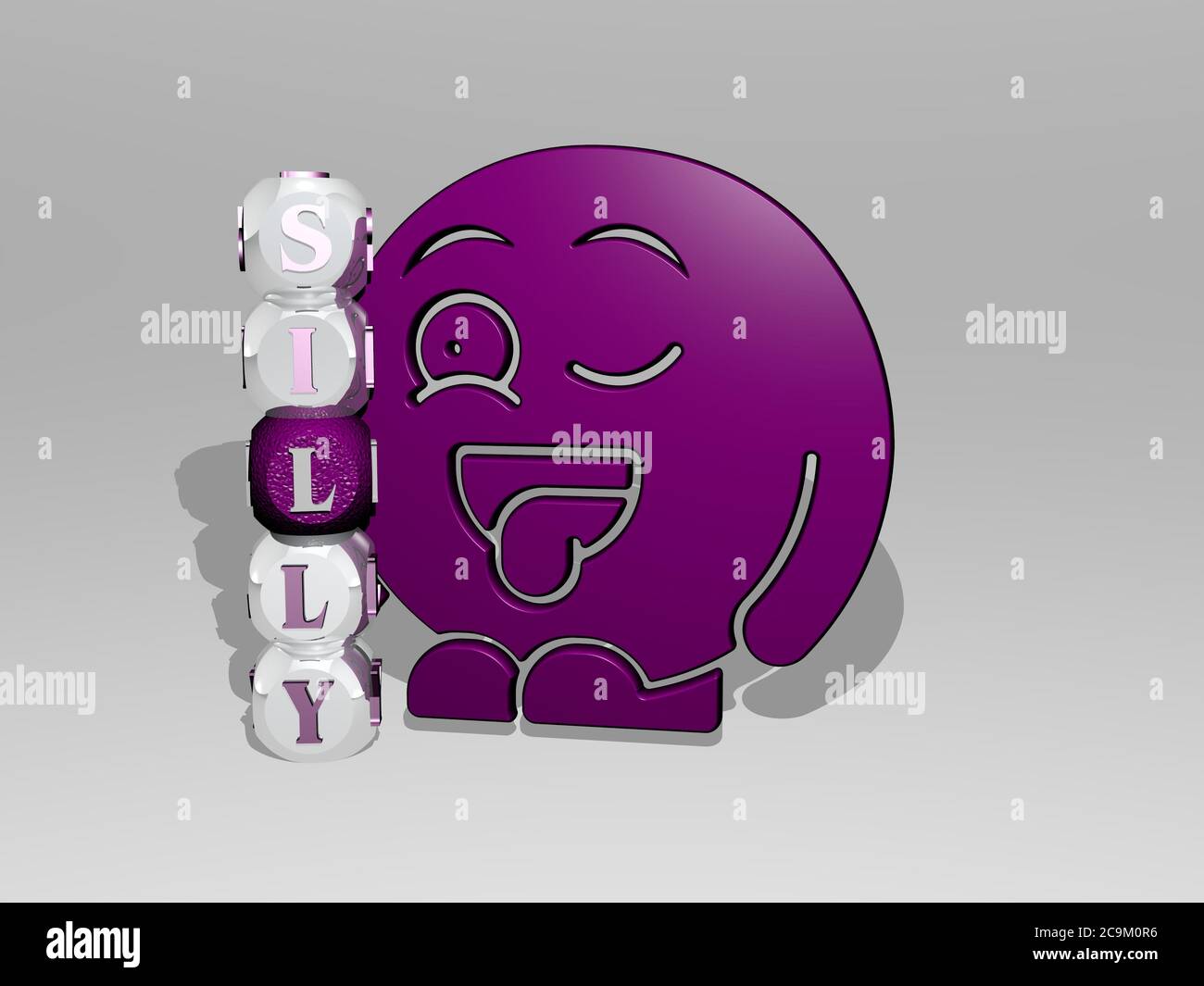 3D illustration of SILLY graphics and text around the icon made by ...