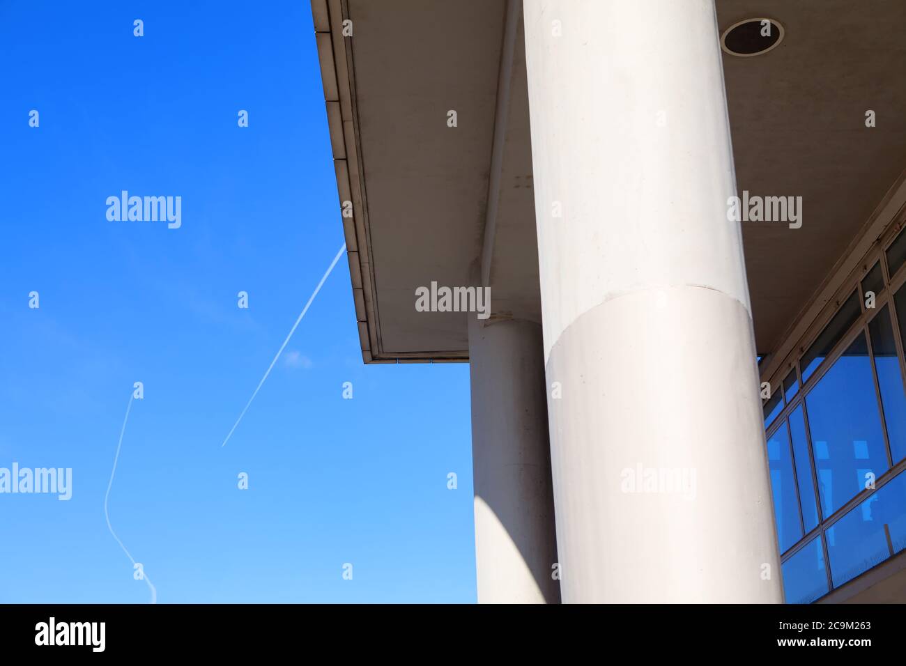 Exterior architectural columns of the building Stock Photo - Alamy