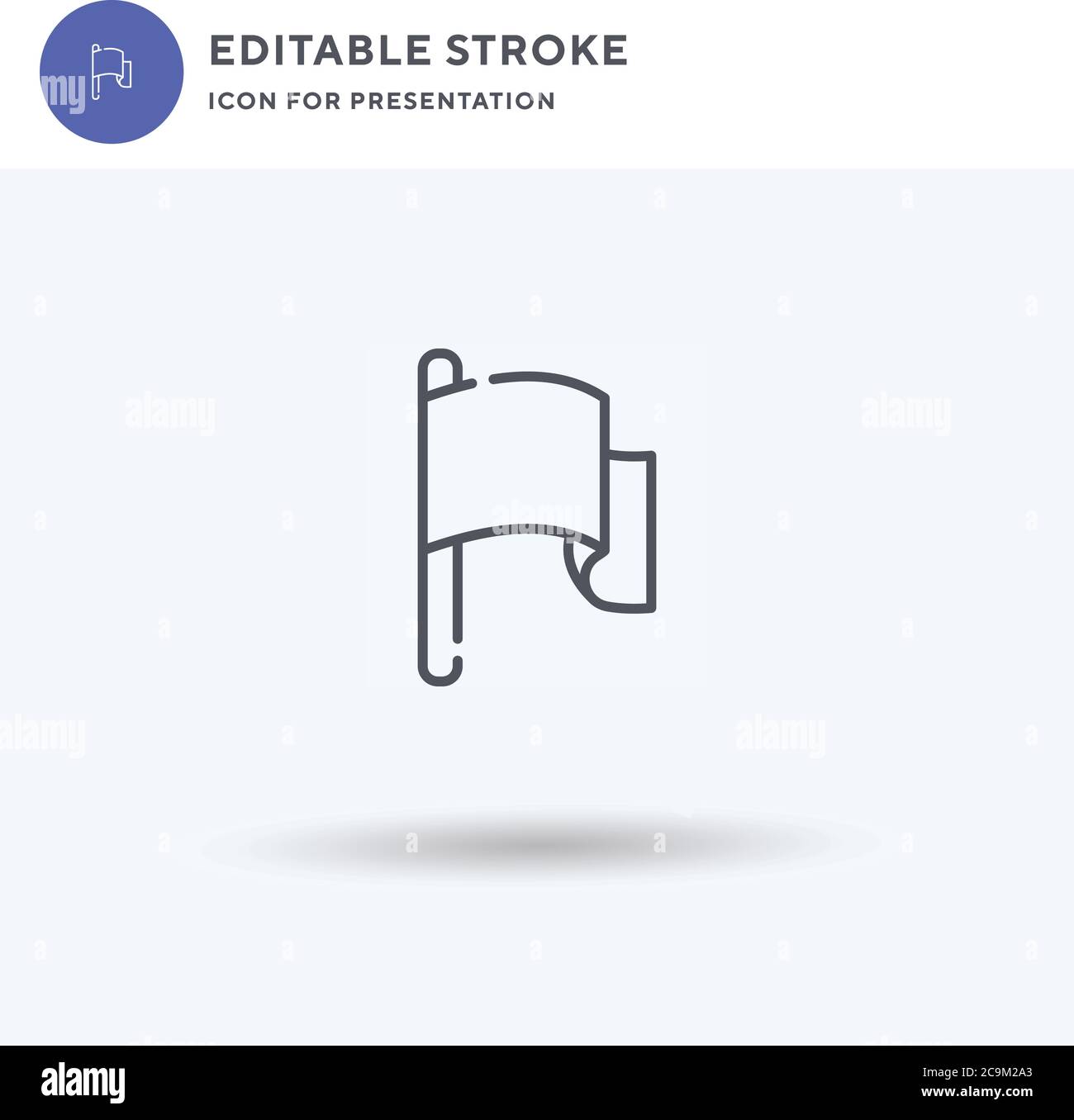 Red Flag icon vector, filled flat sign, solid pictogram isolated on ...