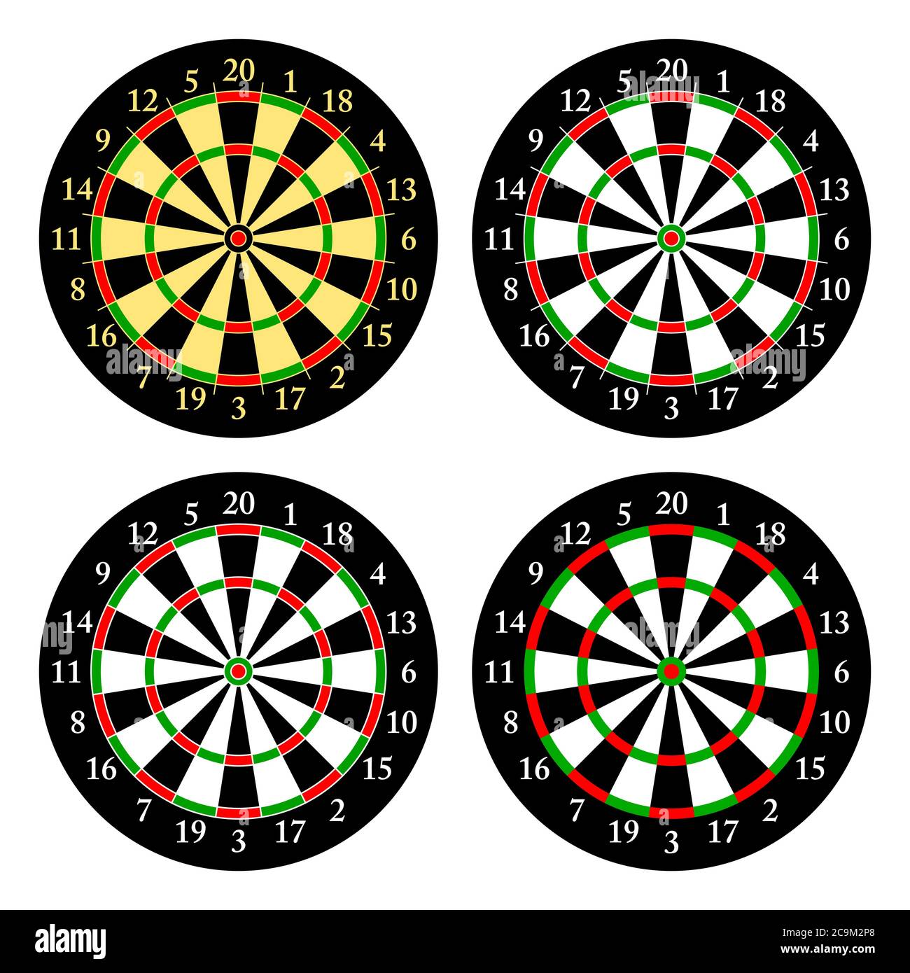 Darts. Set of targets for playing darts. Vector Stock Vector Image ...