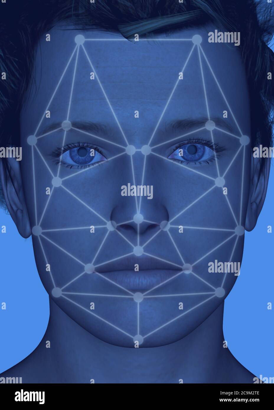 The Facial Recognition - 3D Stock Photo - Alamy