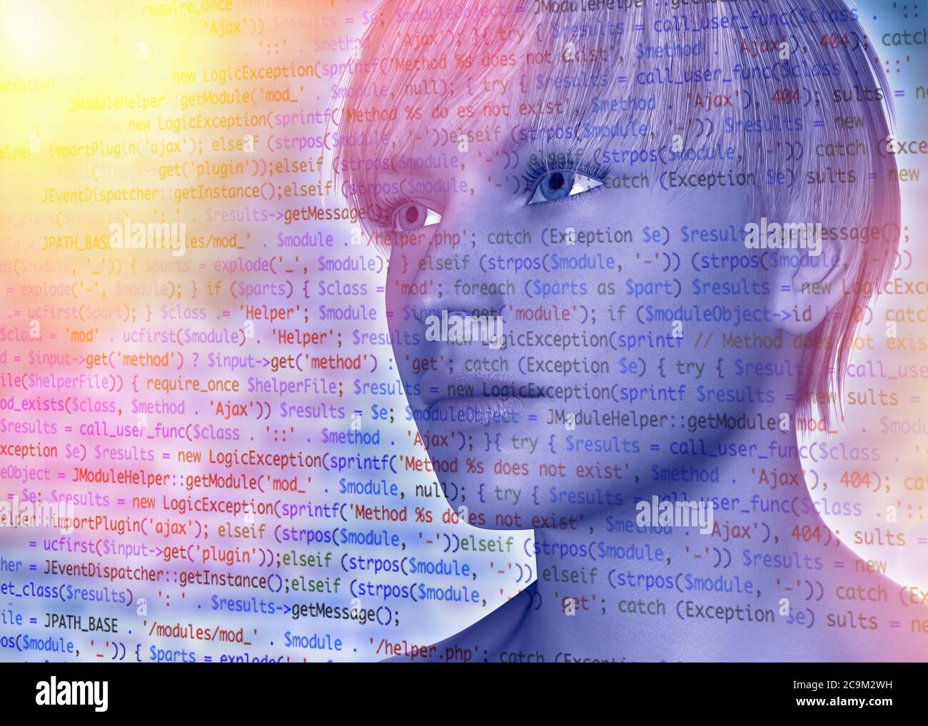 Learning to Program - 3D Stock Photo - Alamy
