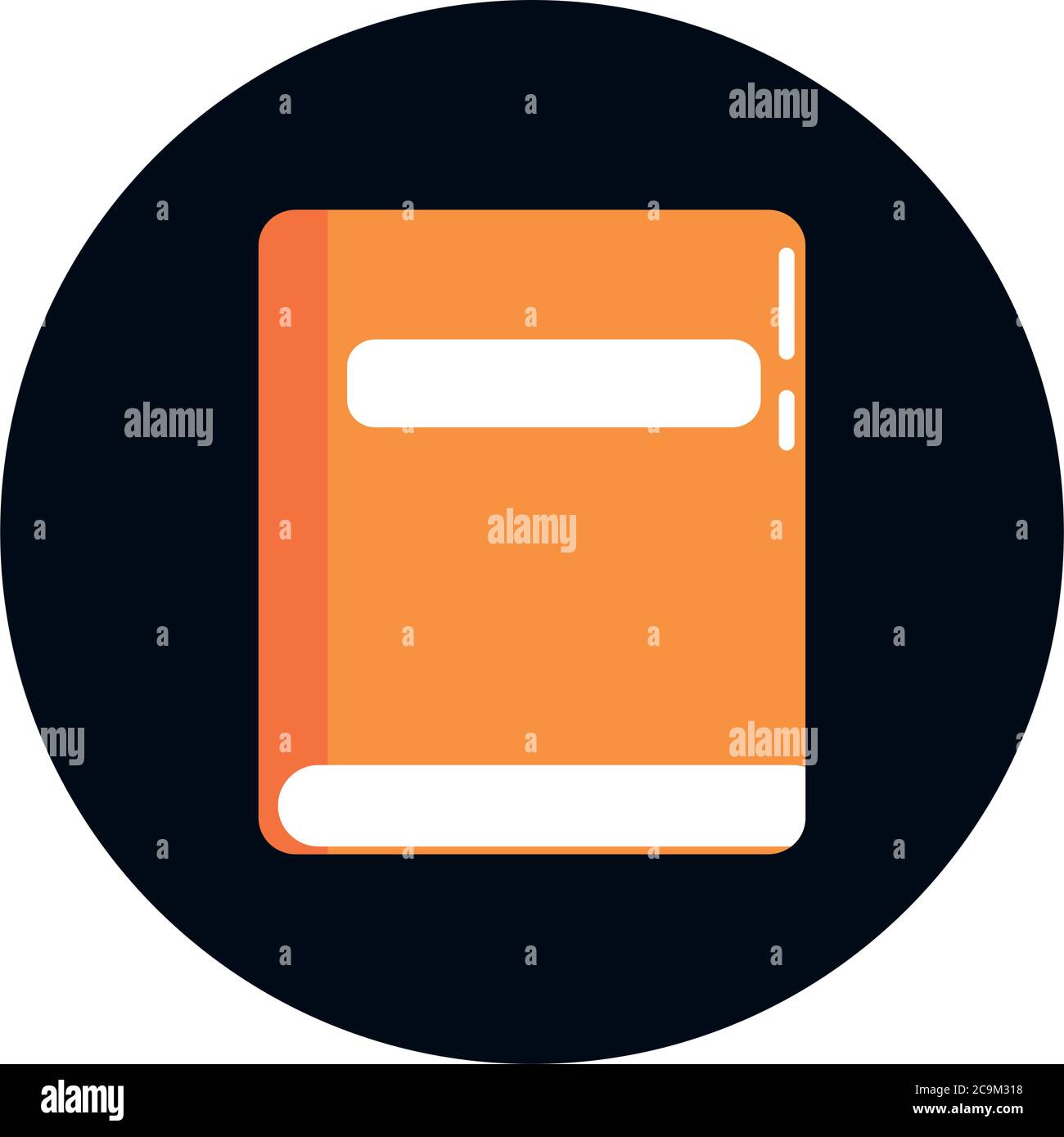 school education supply book learning block and flat style icon vector ...