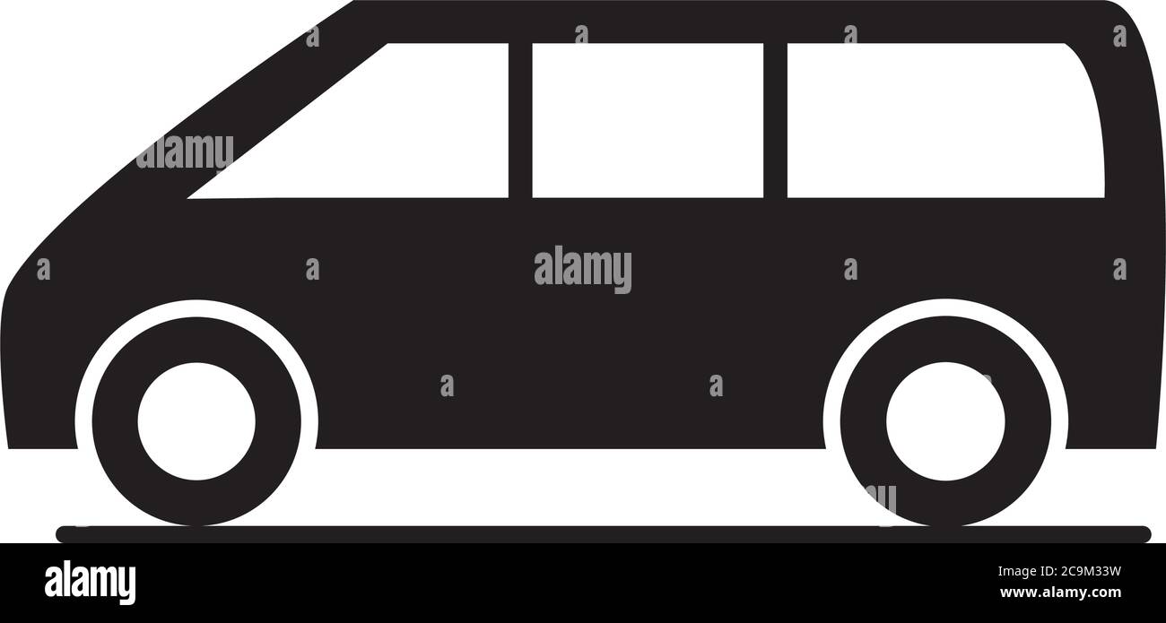 car compact cuv model transport vehicle silhouette style icon design ...