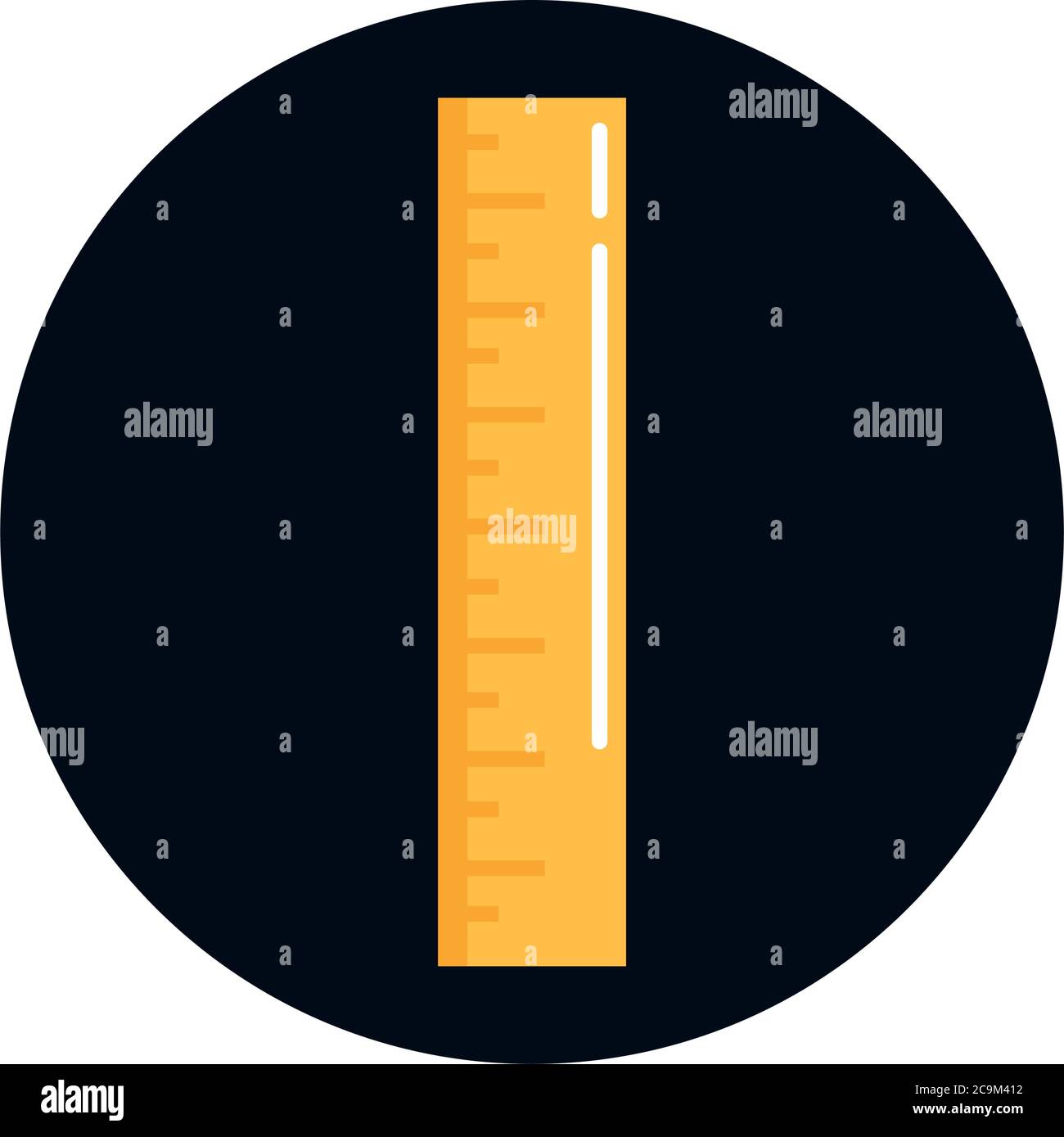 school education supply ruler measuring element block and flat style ...