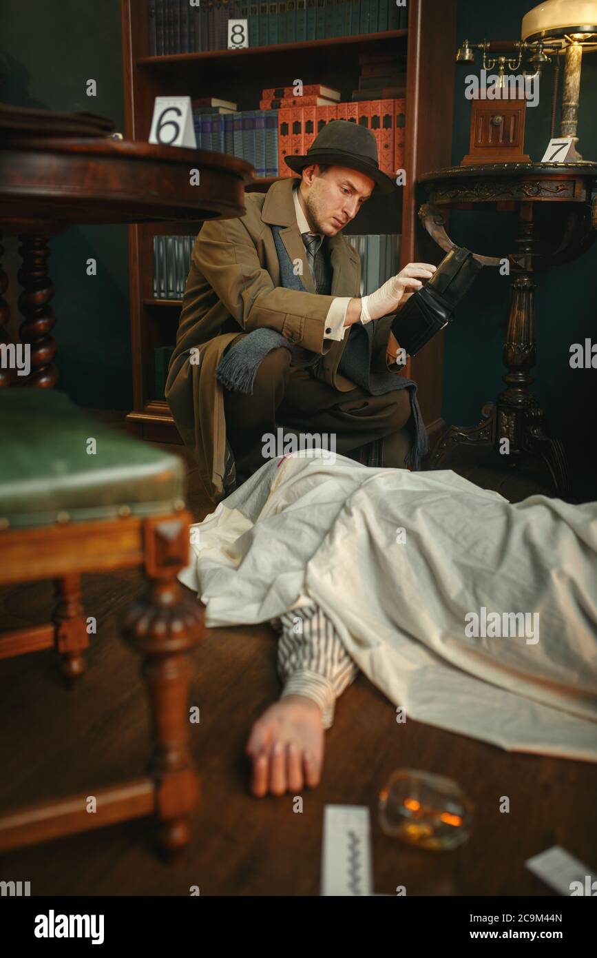 Private detective interview hi-res stock photography and images - Alamy