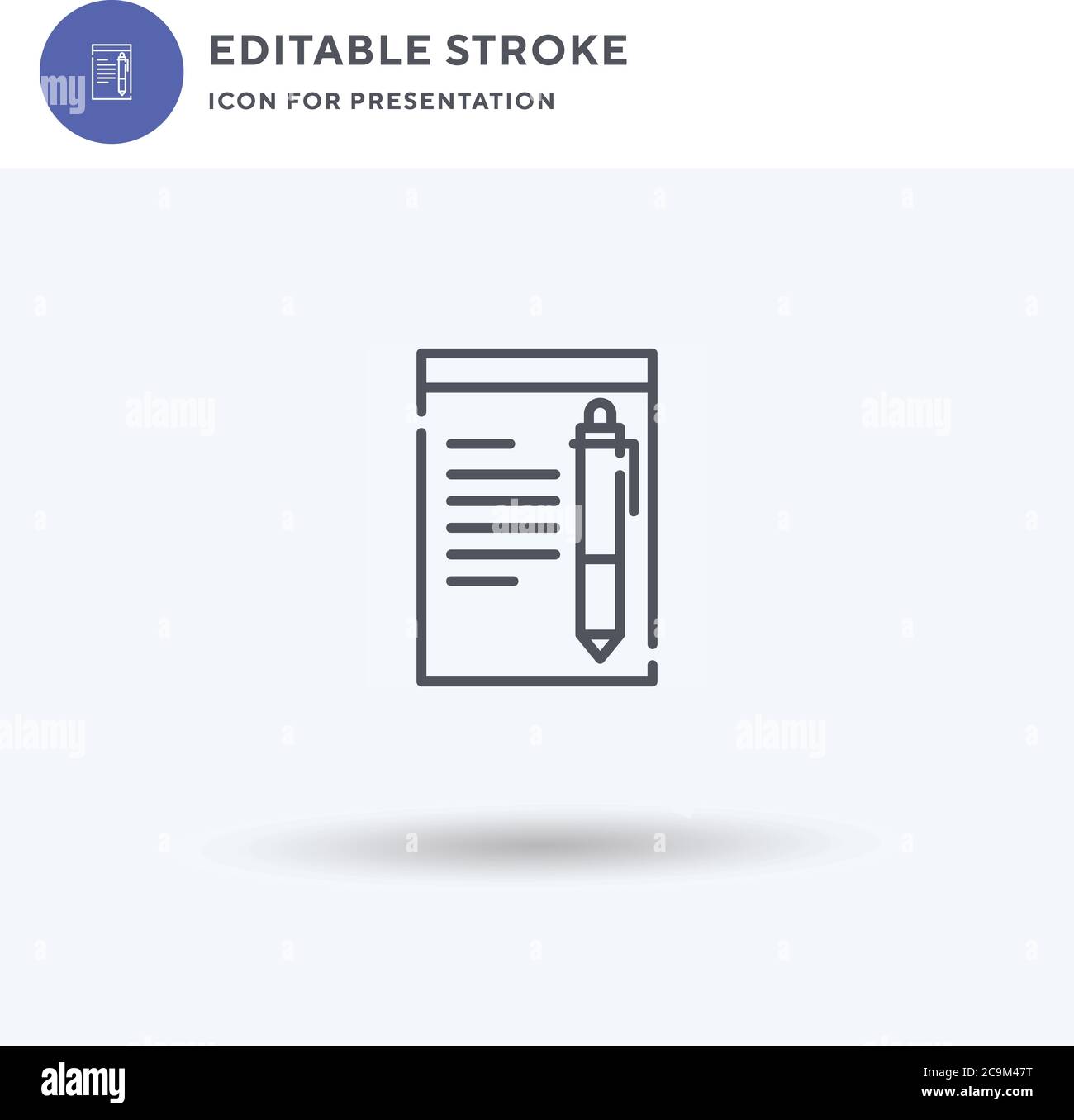 Contract icon vector, filled flat sign, solid pictogram isolated on ...