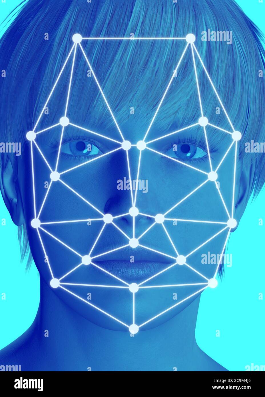The Facial Recognition - 3D Stock Photo - Alamy