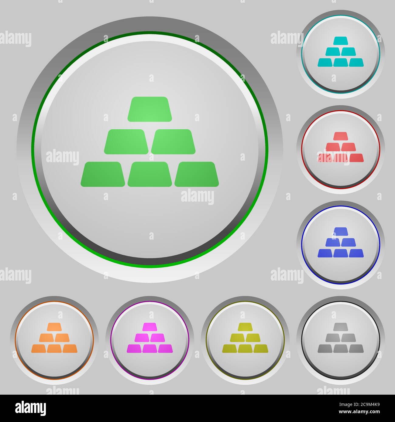 Stack of buttons Stock Vector Images - Alamy