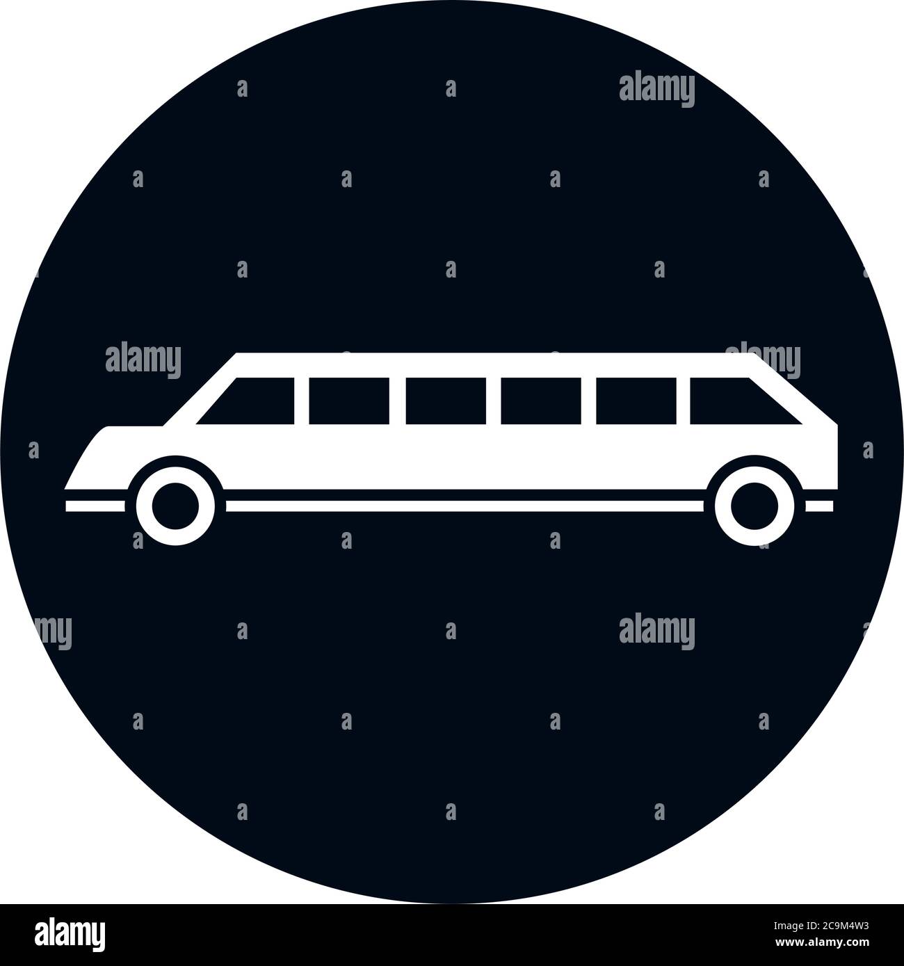 car limousine model transport vehicle block and flat style icon design ...