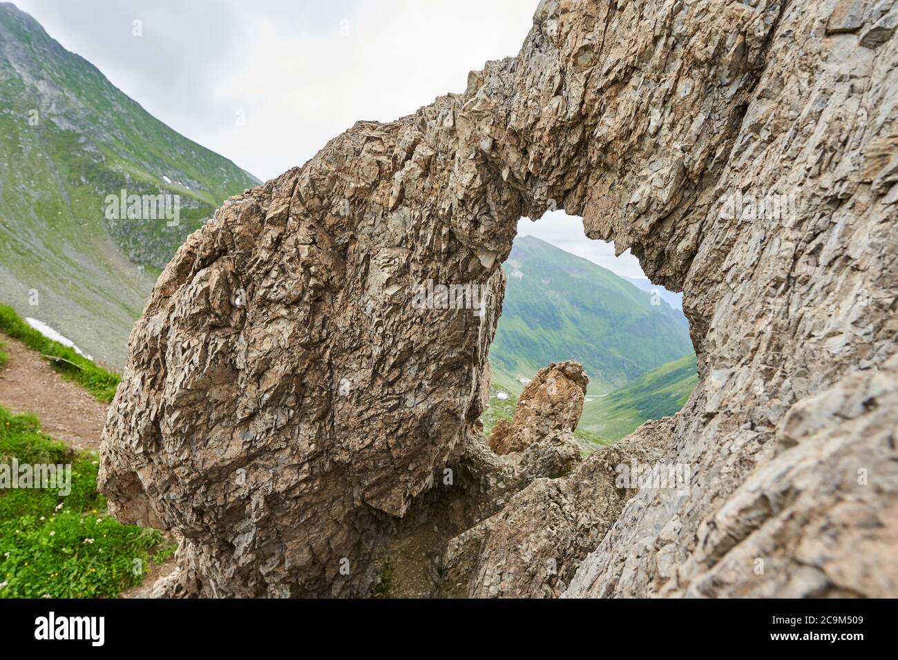 The "Dragons window" rock arch a natural phenomenon in the rocky ...
