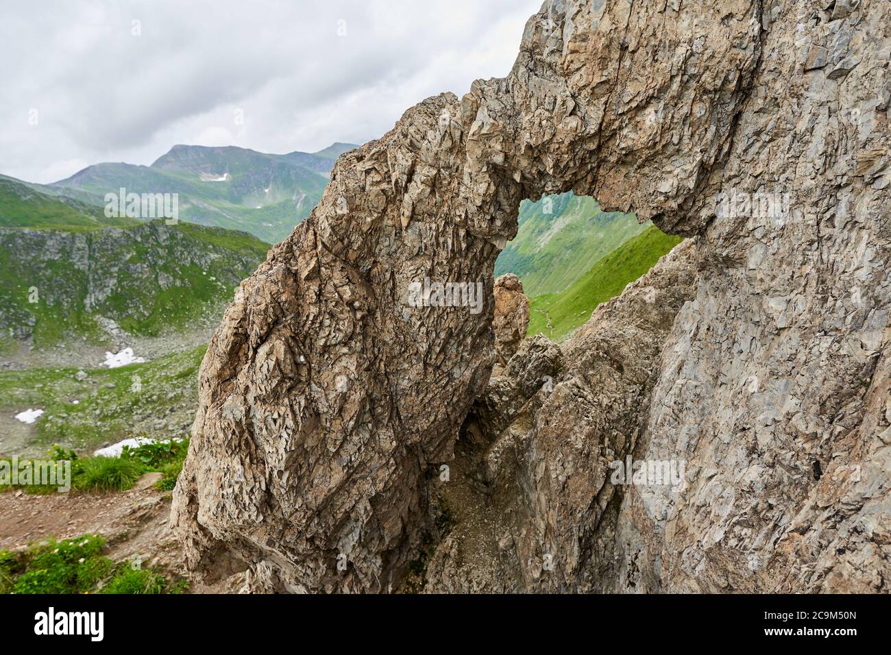 The "Dragons window" rock arch a natural phenomenon in the rocky ...